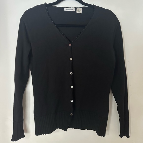 Laura Ashley | Sweaters | Vintage Laura Ashley 75 Silk Cardigan With ...